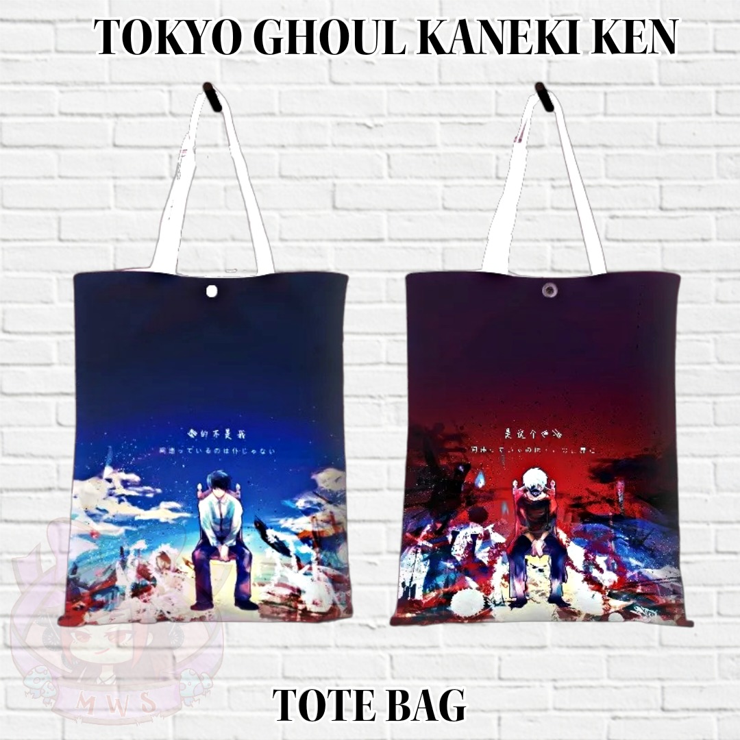Tokyo Ghoul Kaneki Ken Anime Fabric Canvas Tote Bag on Carousell