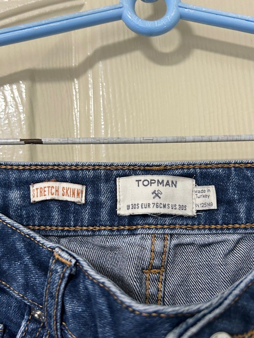 Topman Jeans Stretch Skinny, Men's Fashion, Bottoms, Jeans on Carousell