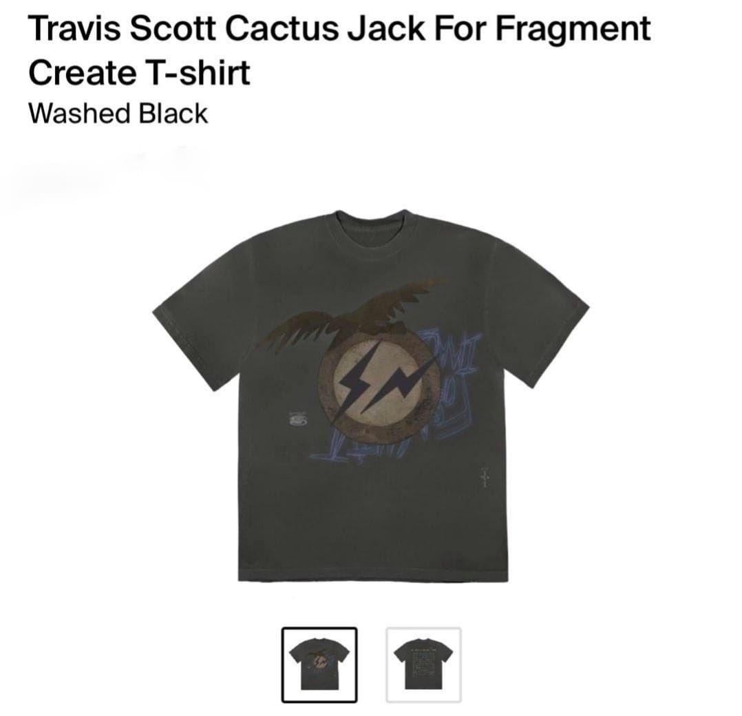 Travis Scott Catus Jack x Fragment Tee, Men's Fashion, Tops & Sets ...