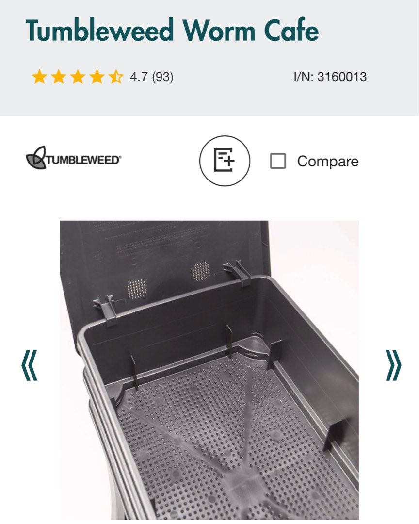 Tumbleweed Worm Cafe for Composting, Furniture & Home Living, Gardening ...