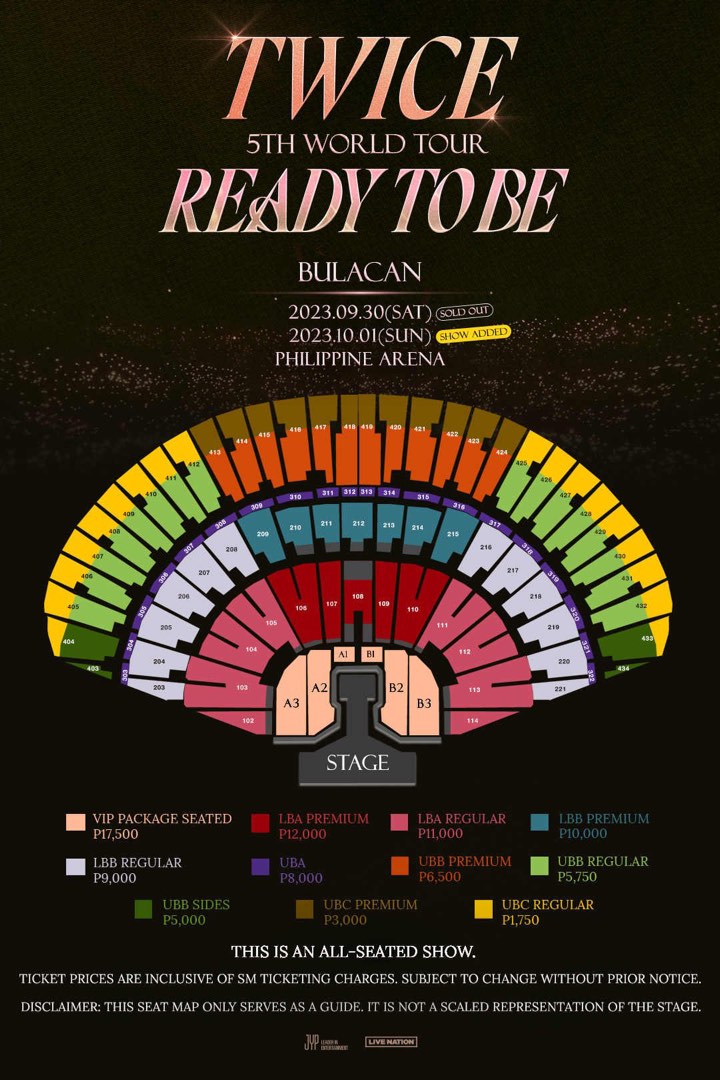 TWICE READY TO BE BULACAN VIP SEATED A3 DAY 1, Tickets & Vouchers ...