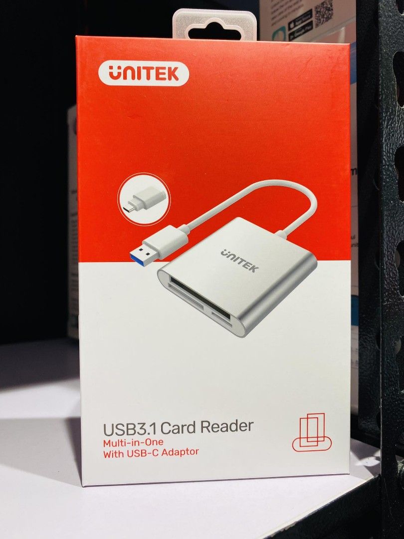 Unitek USB-A to CF Card SDCard MicroSD Card Reader With USB-C Adaptor Y ...