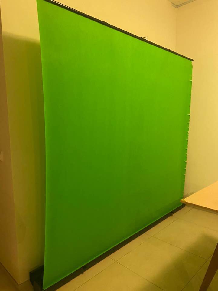(W220xH200cm) Pull Up Green Screen White Screen Collapsible Background ...