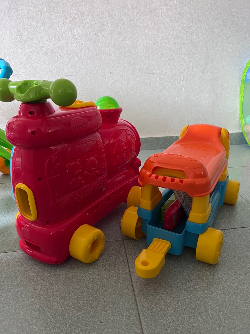Walker (Push & Ride Train) Vtech, Babies & Kids, Infant Playtime on ...