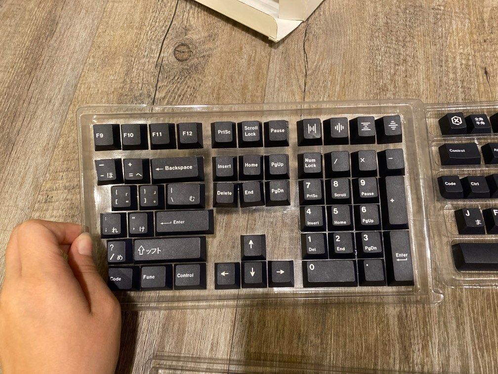 japanese white on black (WOB) keycap set cherry profile, Computers ...