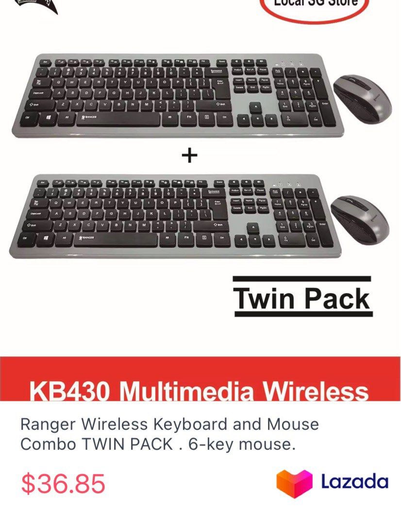 Wireless keyboard and mouse (2), Computers & Tech, Parts & Accessories ...
