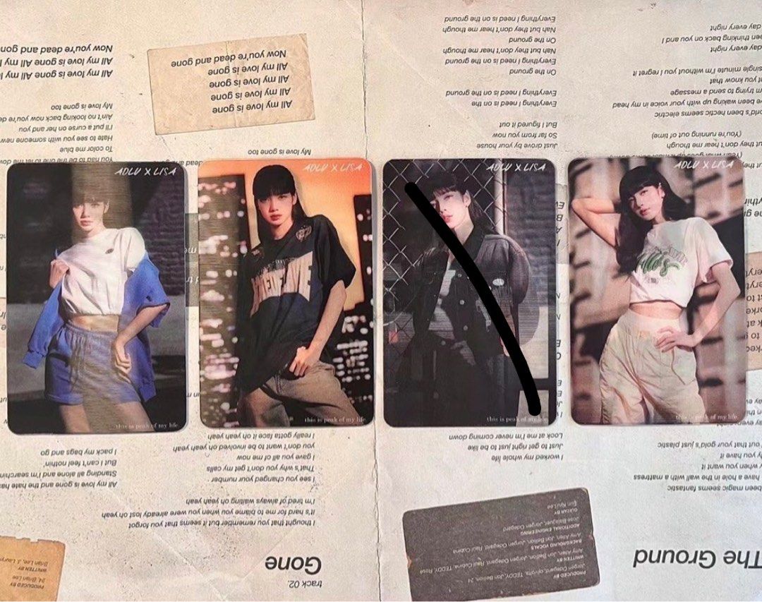 WTS blackpink Lisa adlv lenti card,Lisa jennie rose jisoo, Hobbies ...