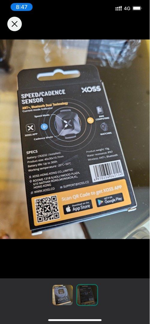 Xoss Vortex Speed and Cadence sensor, Sports Equipment, Bicycles ...