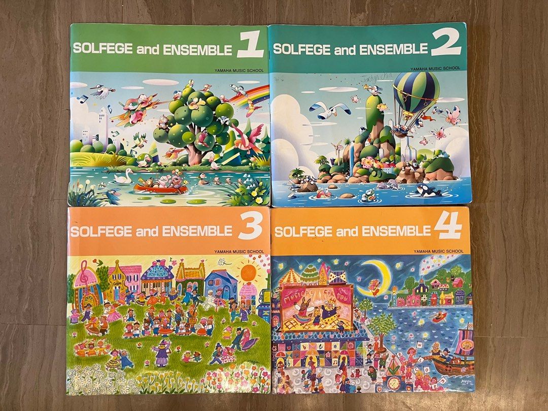 Yamaha JXC Repertoire 1-4 Solfege and Ensemble 1-4 full set, Hobbies ...