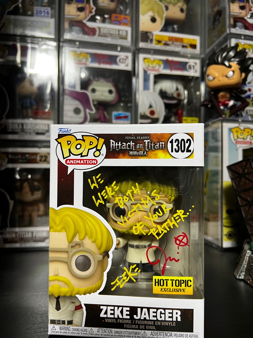 ZEKE JAEGER ATTACK ON TITAN FUNKO POP (SIGNED & QUOTED BY ENG VOICE ...