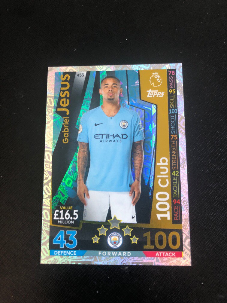 100 Club Gabriel Jesus, Hobbies & Toys, Toys & Games on Carousell