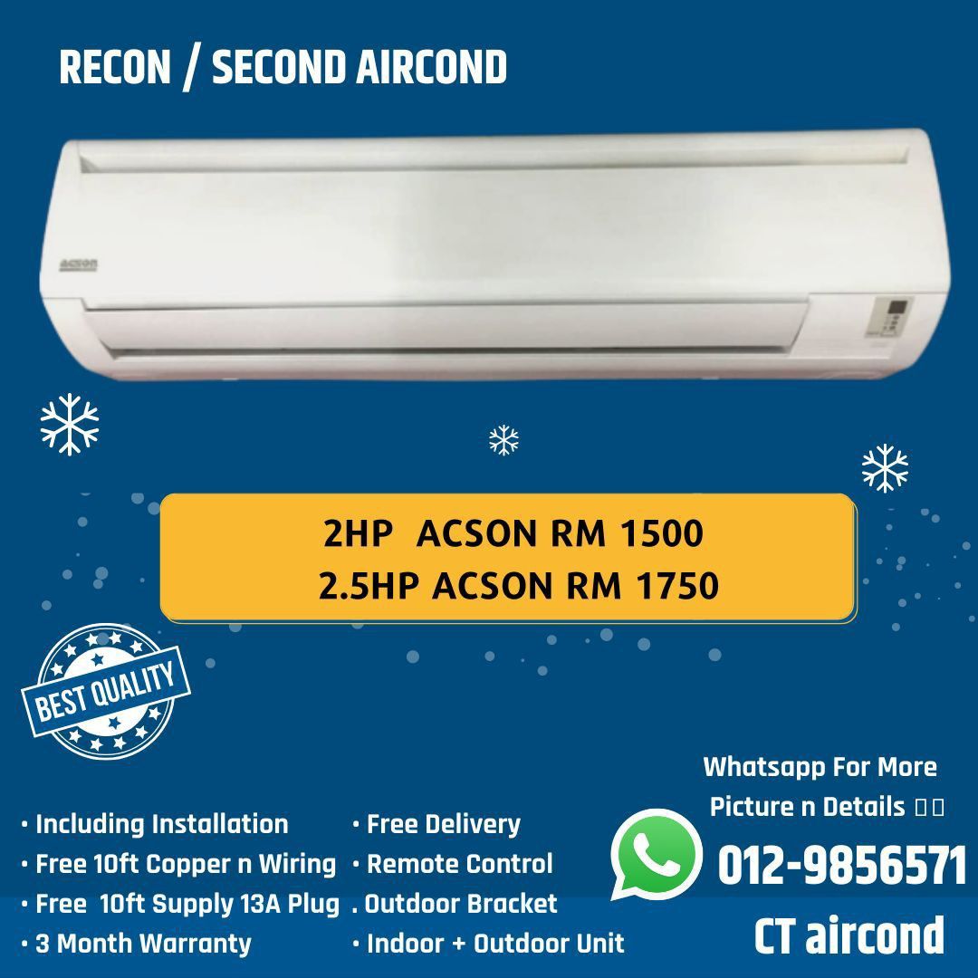 2hp York / Acson Aircond -Ac101-, TV & Home Appliances, Air ...