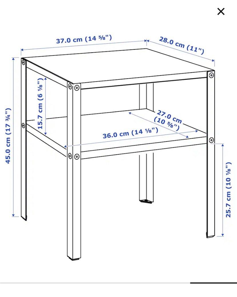 2x IKEA Knarrevik bedside table black, Furniture & Home Living ...