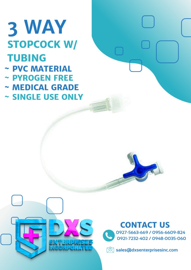 3 WAY STOPCOCK WITH TUBING, Health & Nutrition, Medical Supplies ...