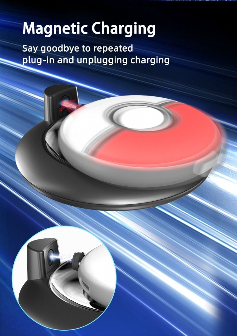 (全新) Pokemon GO Plus + RGB 幻燈 磁吸 充電底座 Magnetic Charging Dock (iPlay ...