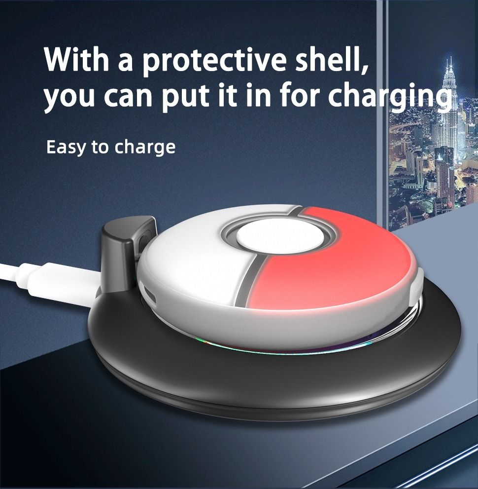 (全新) Pokemon GO Plus + RGB 幻燈 磁吸 充電底座 Magnetic Charging Dock (iPlay ...
