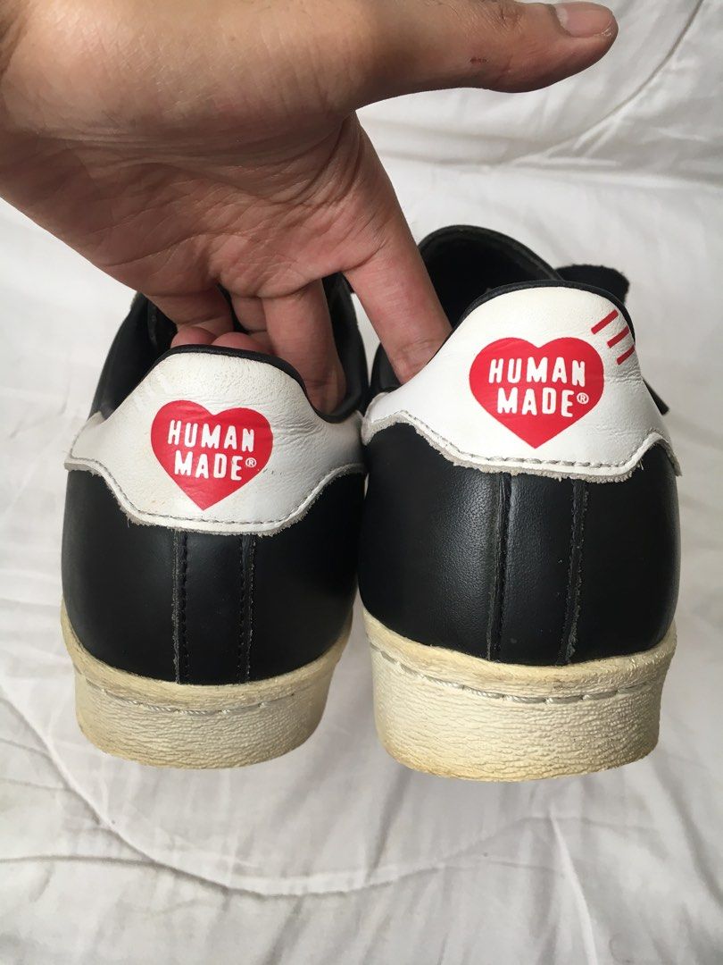 ADIDAS SUPERSTAR X HUMAN MADE BLACK, Men's Fashion, Footwear, Sneakers ...