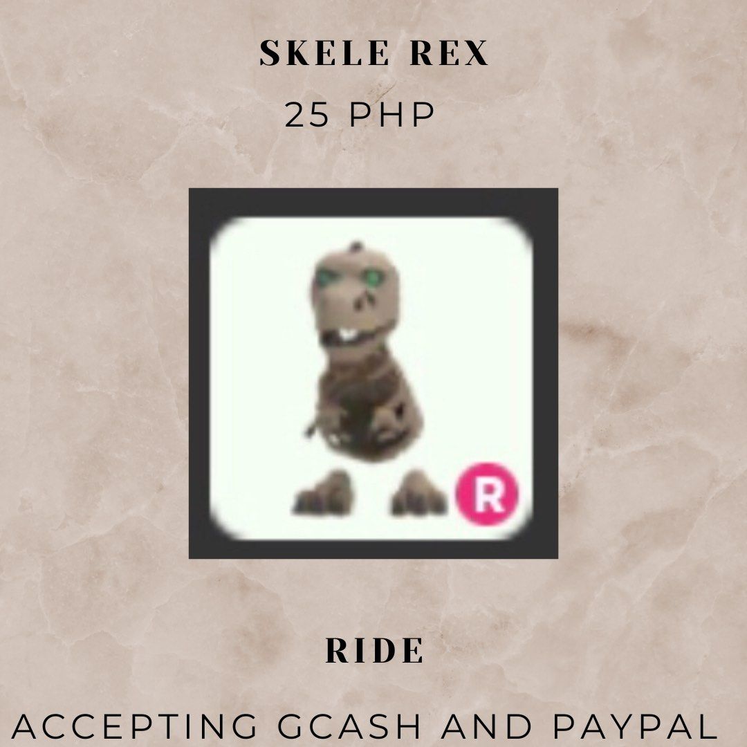 Adopt Me Pets | Skele Rex, Video Gaming, Gaming Accessories, In-Game ...
