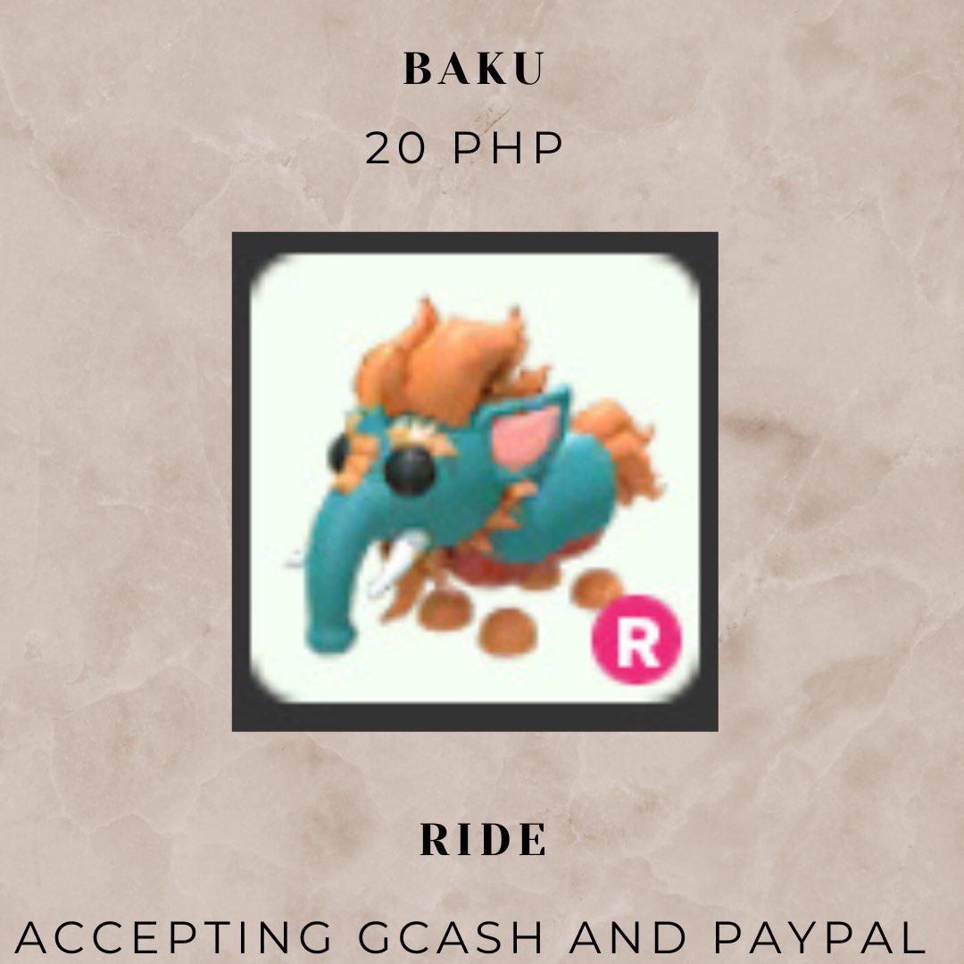 Adopt Me Pets |Baku, Video Gaming, Gaming Accessories, In-Game Products ...