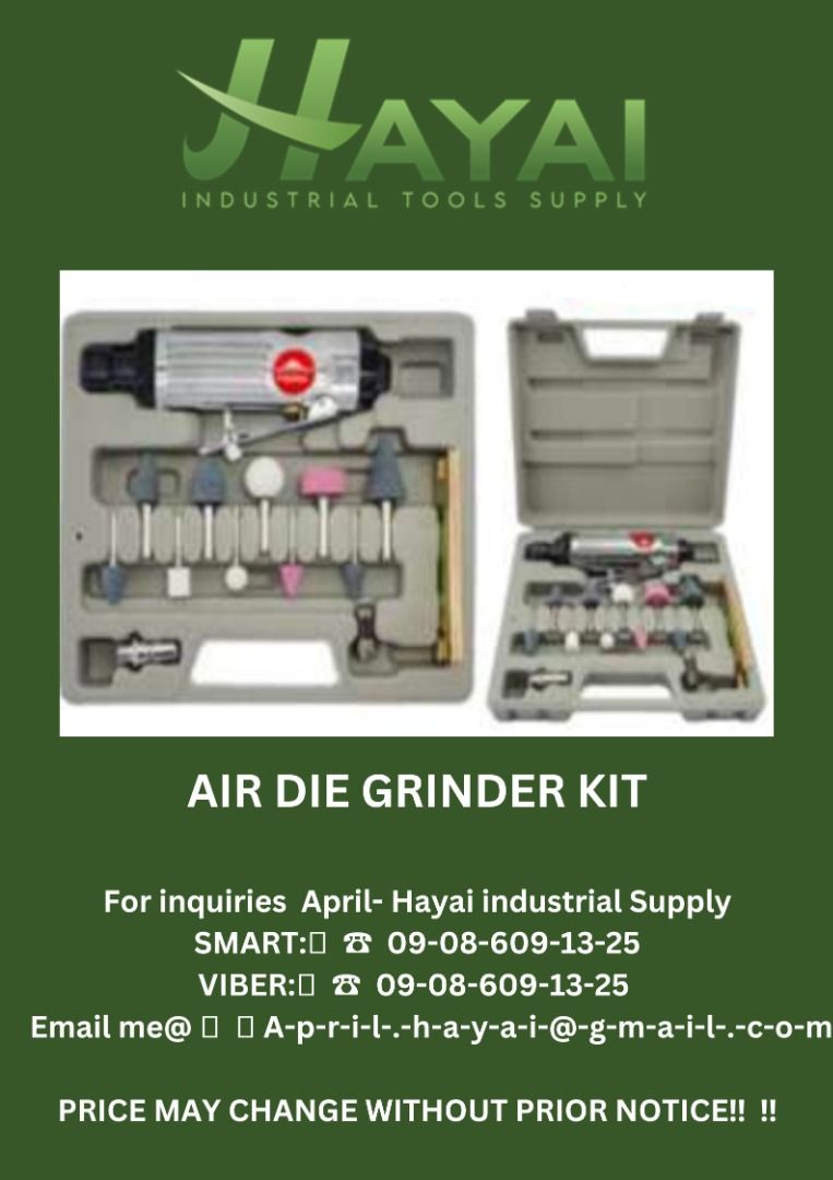 Air die grinder kit, Commercial & Industrial, Construction Tools ...