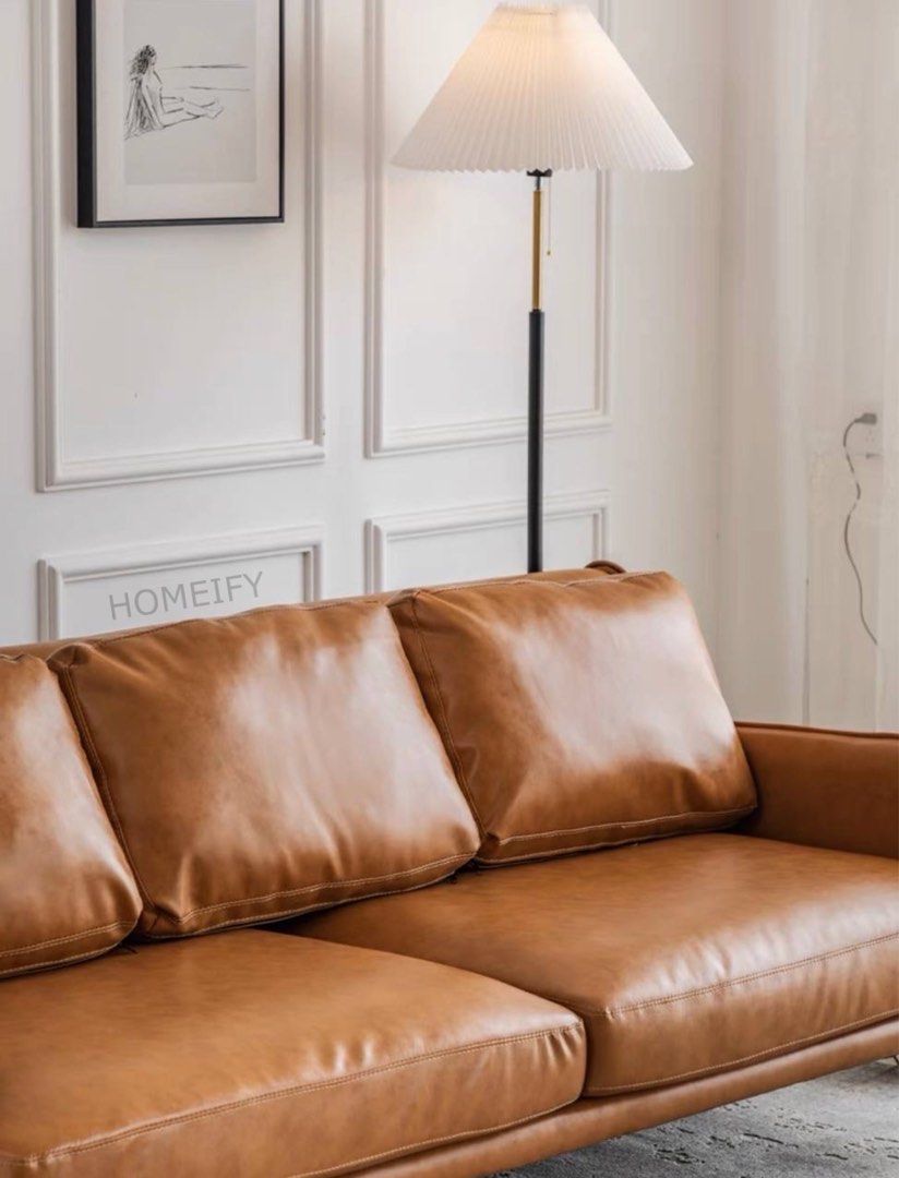 ALORE Modern Leather Sofa, Furniture & Home Living, Furniture, Sofas on ...