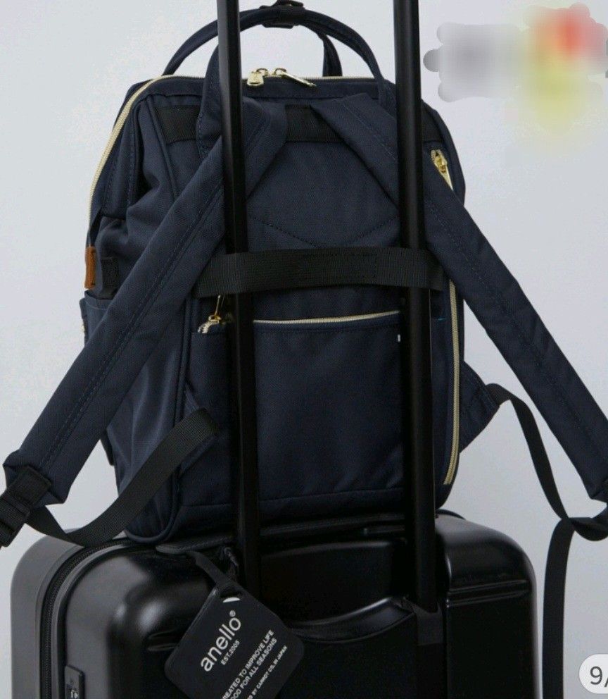 Anello Backpack Black with gold hardware (Small size), Women's Fashion ...