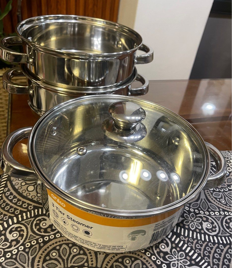 Anko Stainless Steel 3 Tier Steamer- 20cm Php 700 ***new, no box on ...