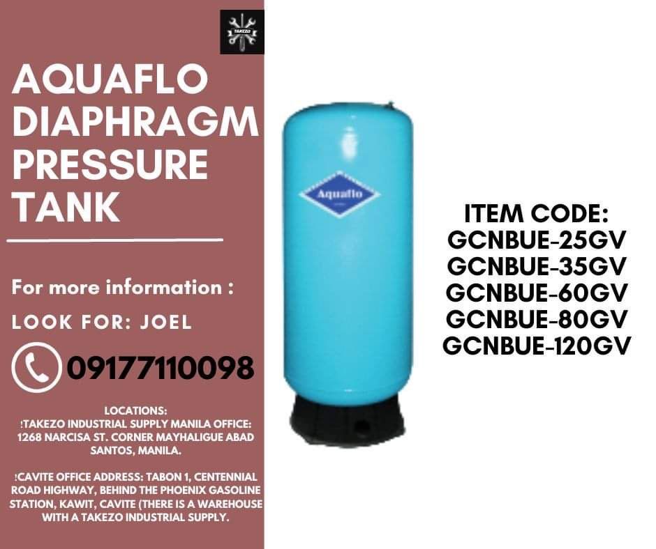 AQUAFLO DIAPHRAGM PRESSURE TANK, Commercial & Industrial, Industrial ...