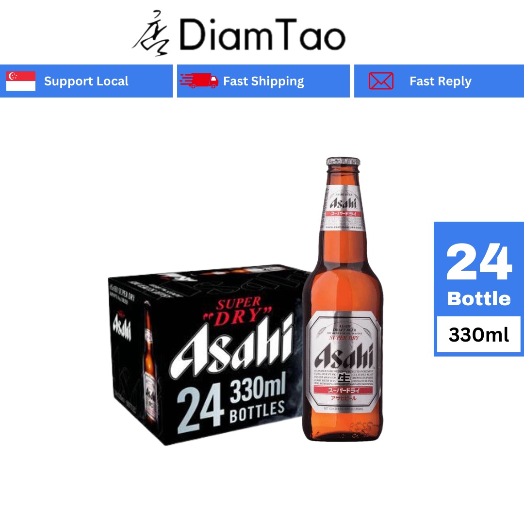 Asahi Super Dry Beer 330ml x 24 Pint, Food & Drinks, Alcoholic Beverages on Carousell