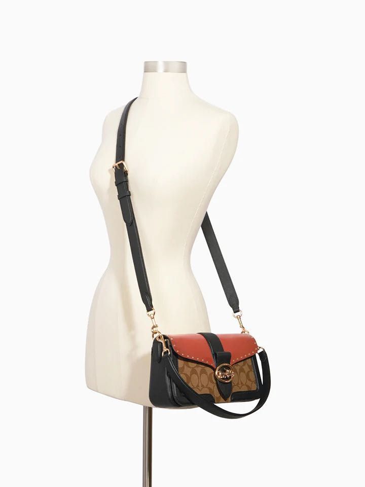 Authentic COACH GEORGIE SHOULDER BAG IN COLORBLOCK SIGNATURE CANVAS ...