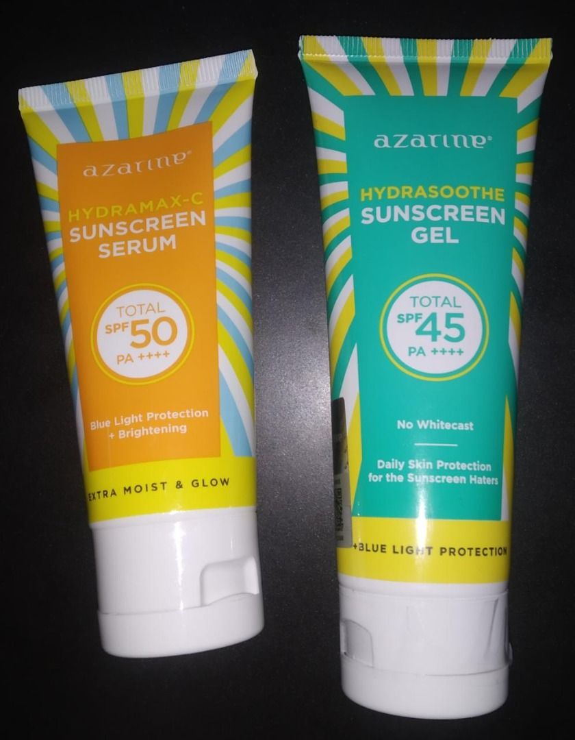 Azarine Sunscreen Hydramax and Hydrasoothe, Kesehatan & Kecantikan ...
