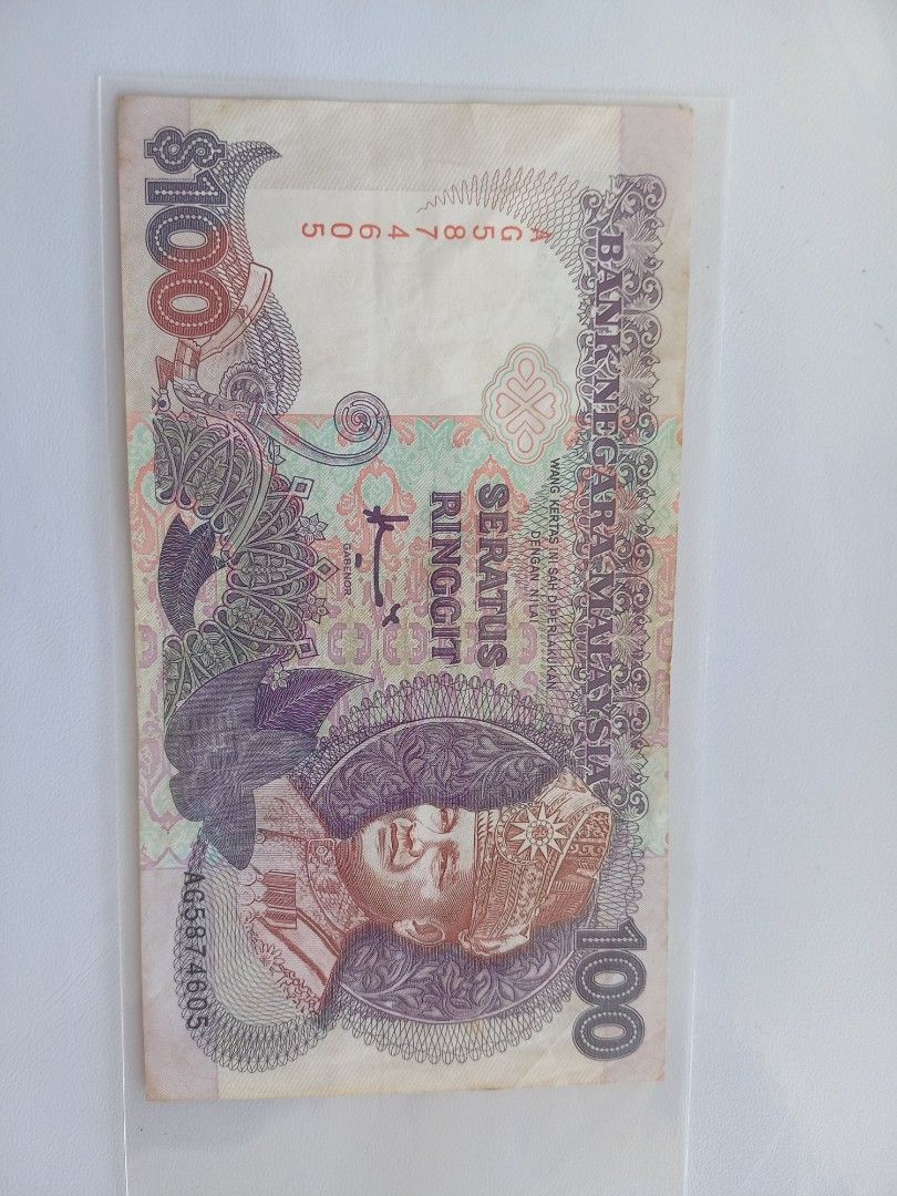 Banknotes RM 100 7th series 1st prefix, Hobbies & Toys, Collectibles ...
