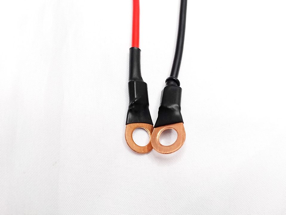 BATTERY CABLE CONNECTION, SILICON WIRE #16-AWG and 30A BATTERY LUGS ...