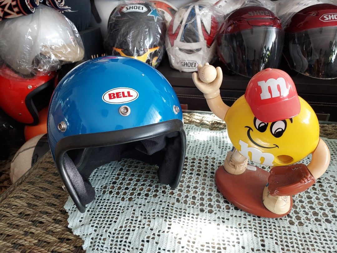 BELL RT IN 71/8 IN BALDI BLUE, Motorcycles, Motorcycle Apparel on Carousell