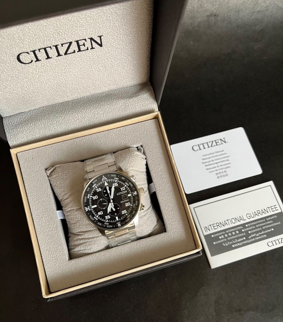 BNEW AUTHENTIC! Citizen Watch Eco-Drive CA0690-88E Aviator Chronograph ...