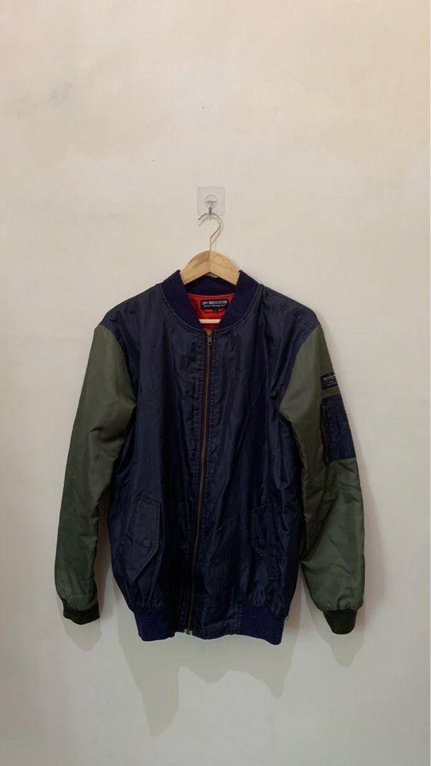 bomber jaket jacket navy blue biru dongker pria sage green green army ...