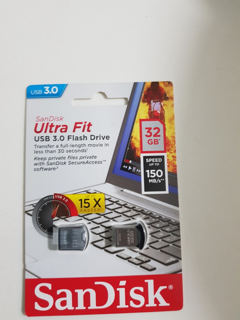 Brand New in Box SanDisk 32GB UltraFit USB 3.0 Flash Drive, Computers ...
