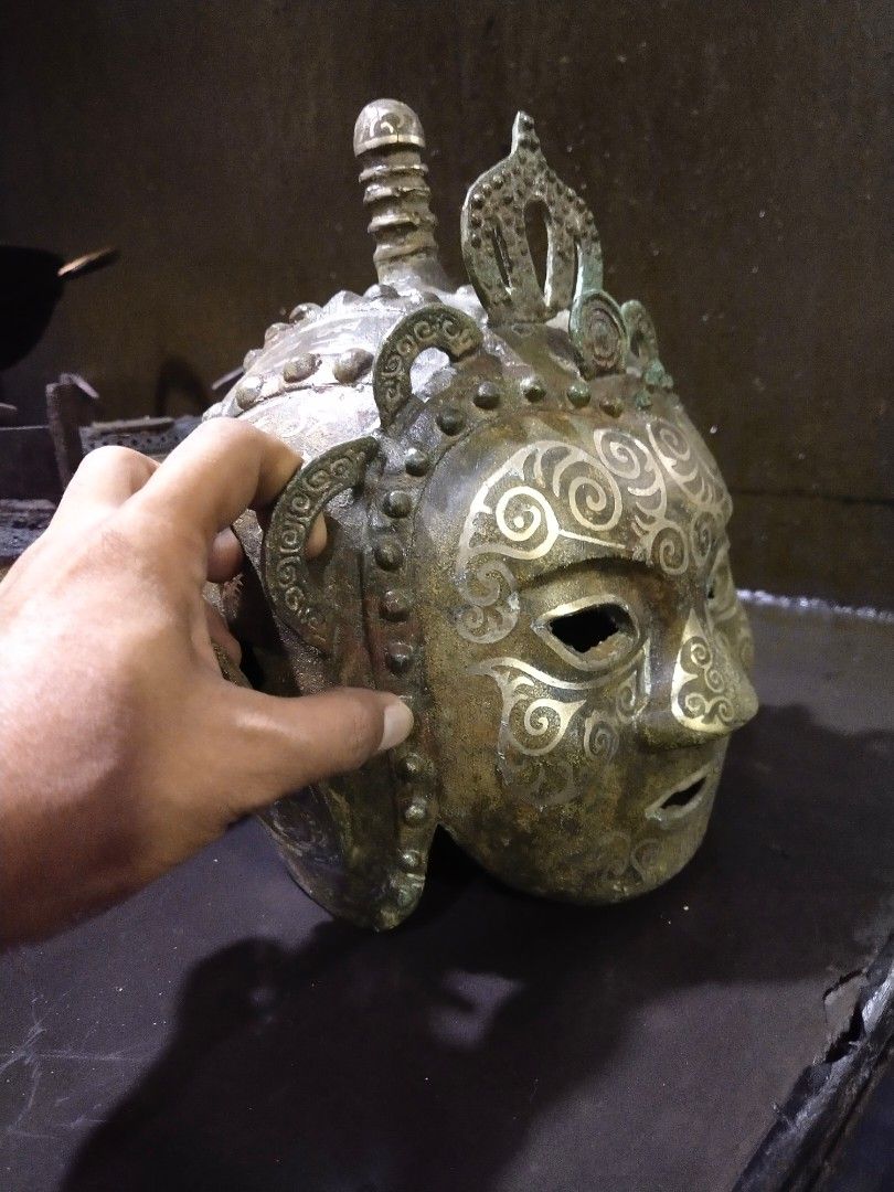 Brass ancient full face mask, Hobbies & Toys, Memorabilia ...