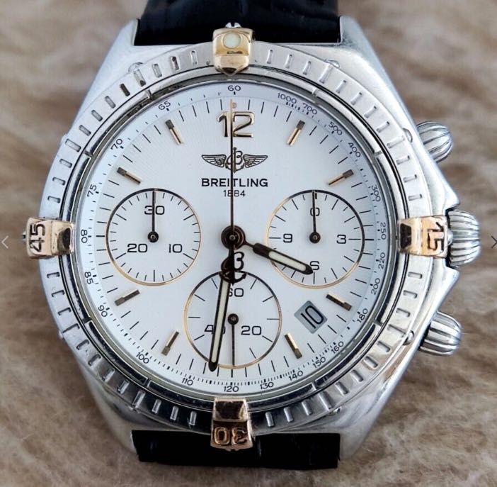 BREITLING Sextant CHRONOGRAPH Ref. B55047 Gold & Steel Quartz 36mm ...