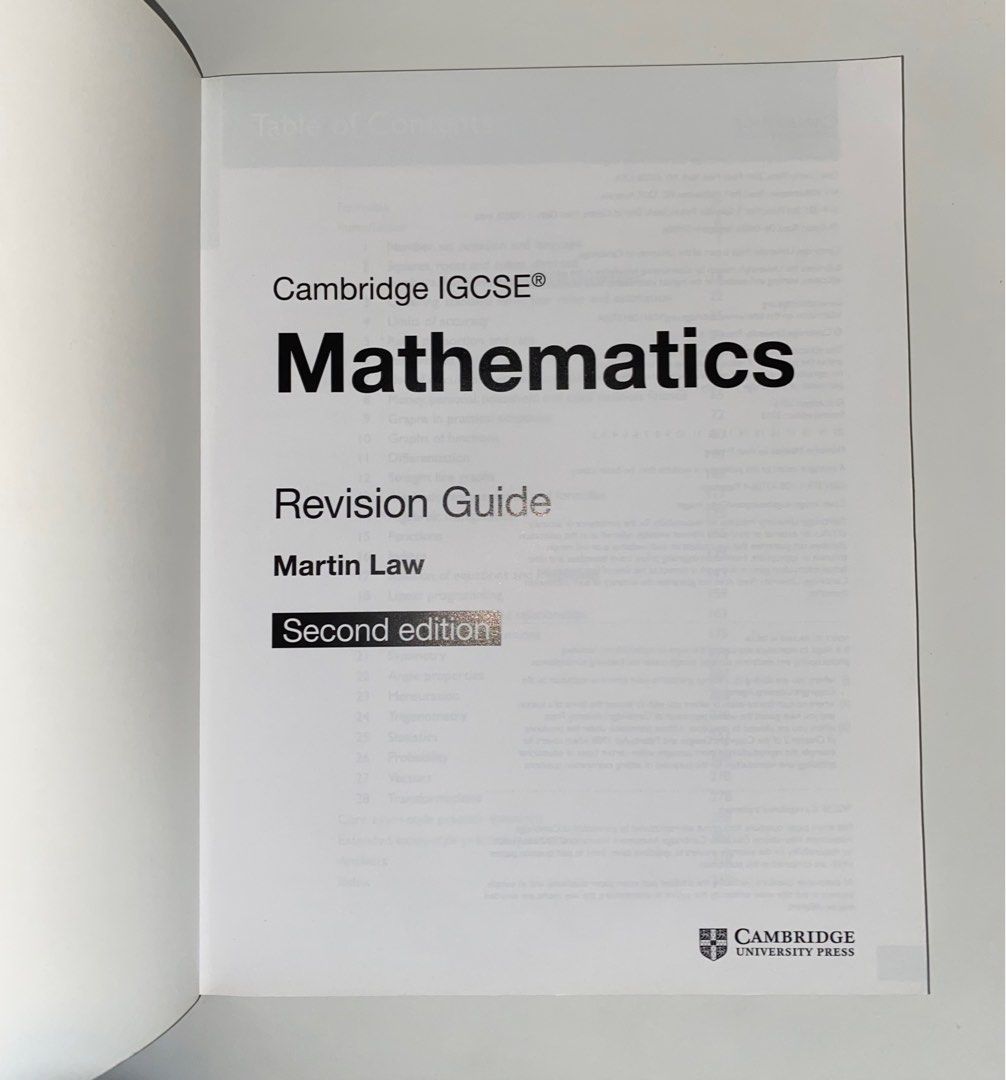 Cambridge IGCSE Mathematics Revision Guide, Hobbies & Toys, Books & Magazines, Textbooks on ...