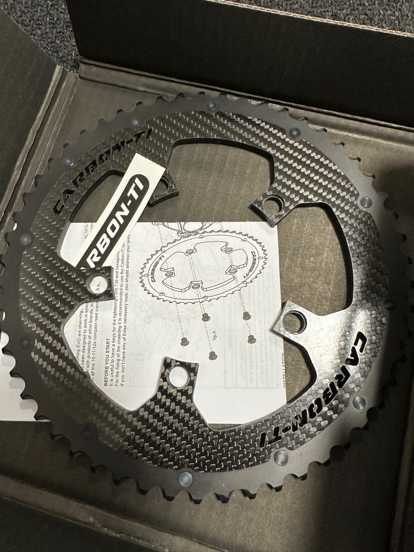 Carbon-Ti X-CarboRing EVO Chainring - 110mm 54T Brompton, Sports ...