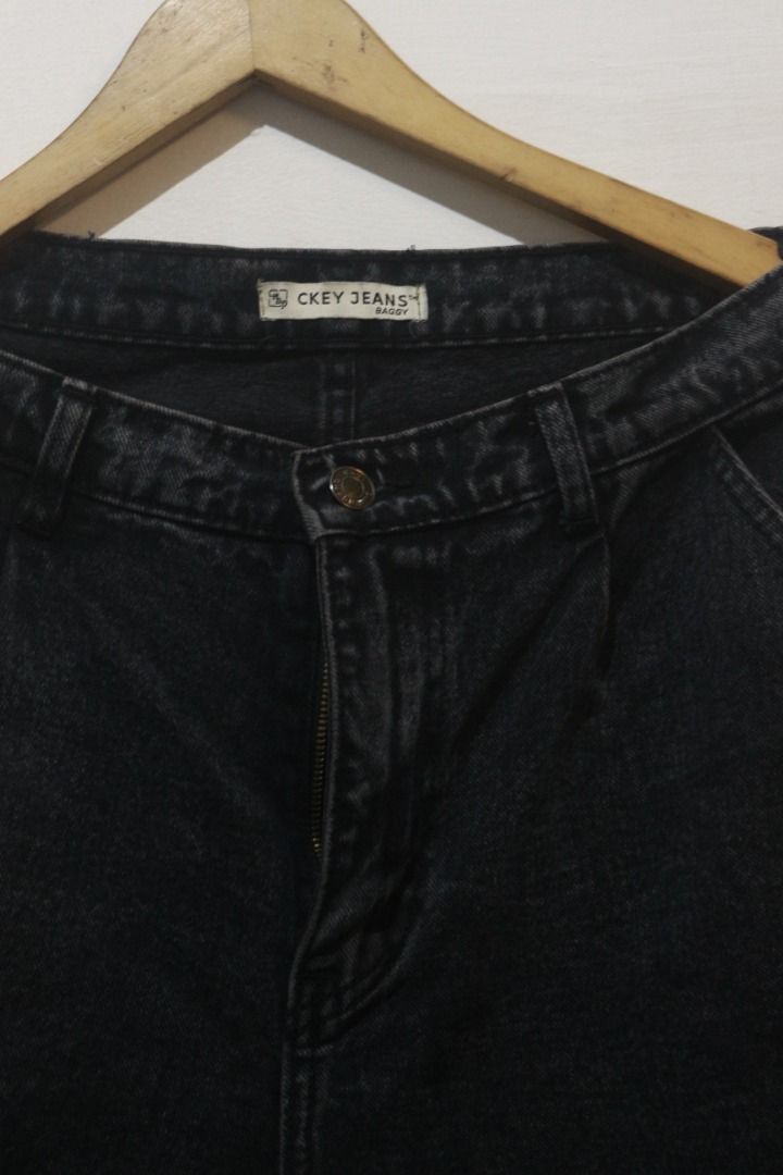 Celana Jeans Hitam C-Key - Black Denim Pants - Baggy Pants , Fesyen ...