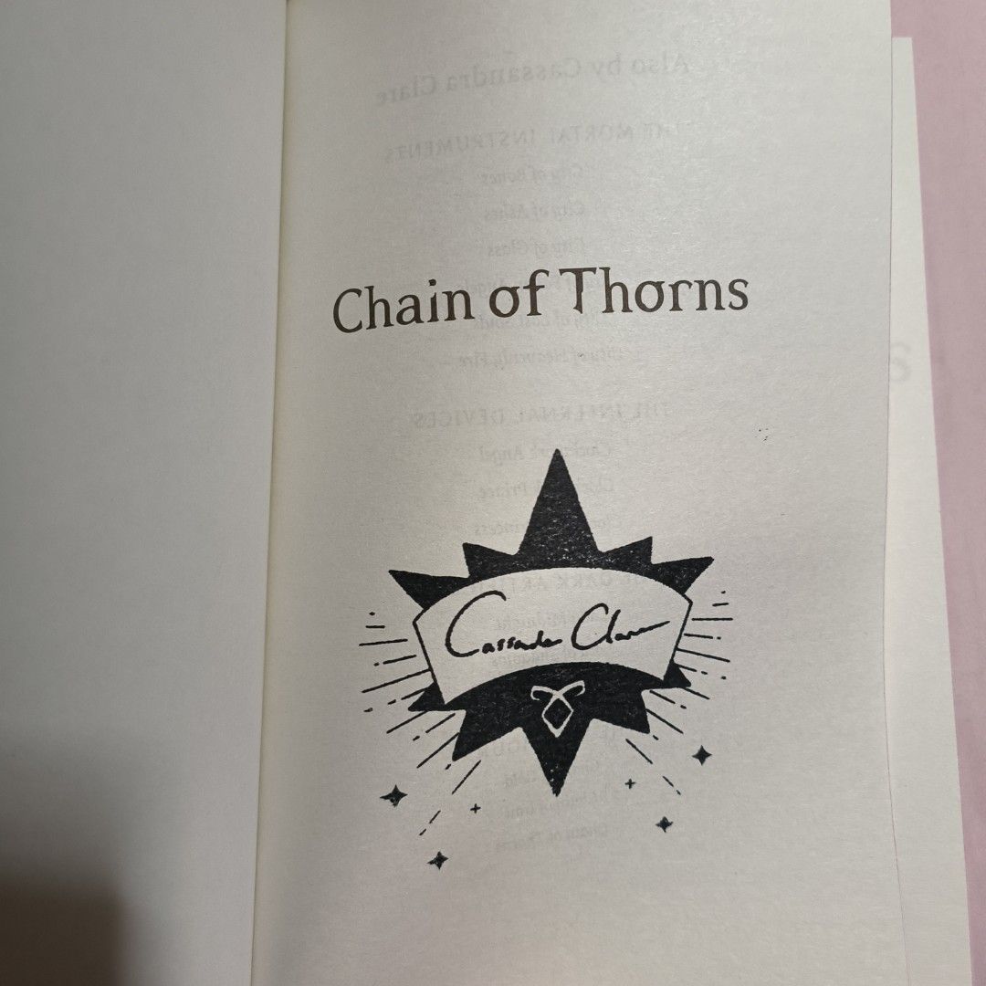 Chain of Thorns by Cassandra Clare, Hobbies & Toys, Books & Magazines ...