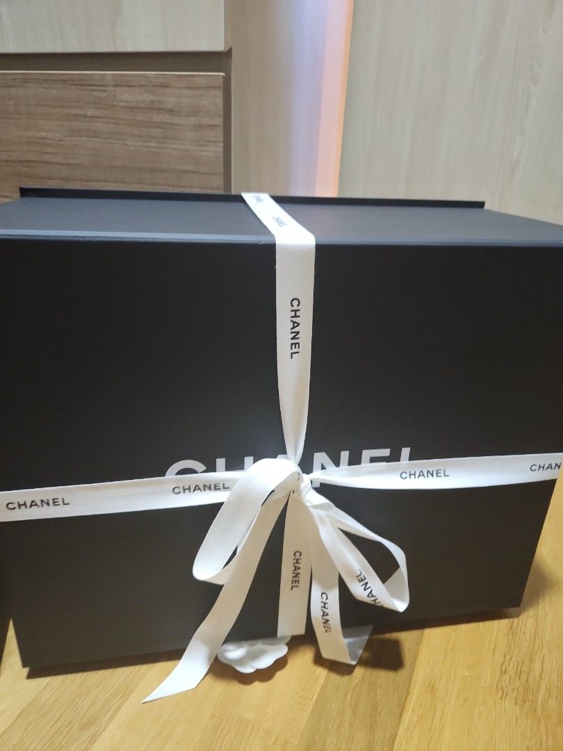 Chanel giant gift box and paper bag, Luxury, Bags & Wallets on Carousell
