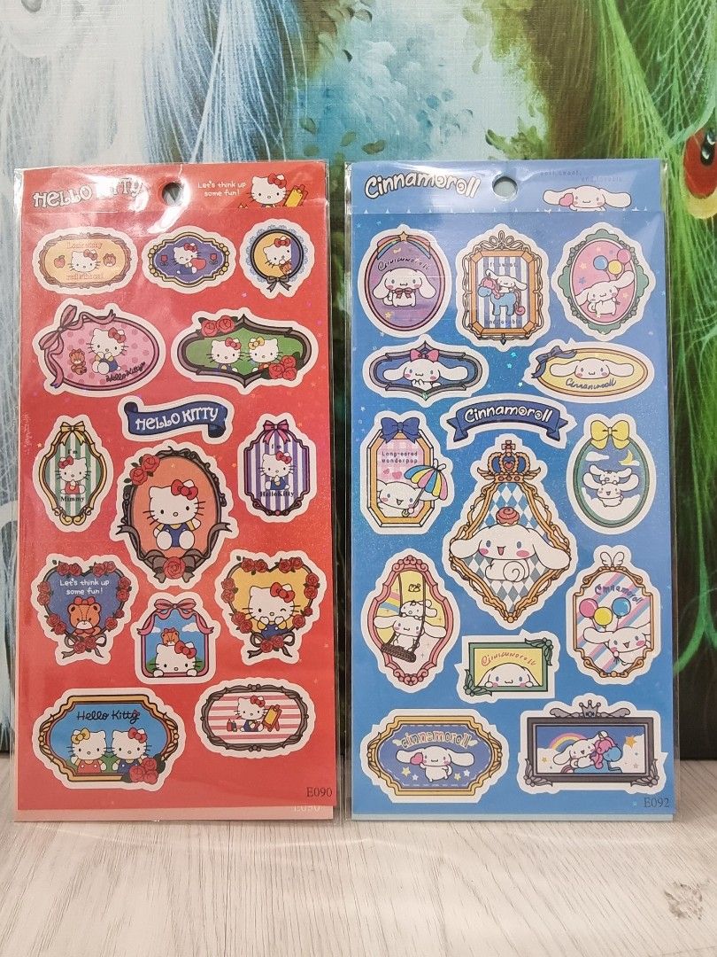 Cinnamon Roll and Hello Kitty Stickers, Hobbies & Toys, Stationery ...