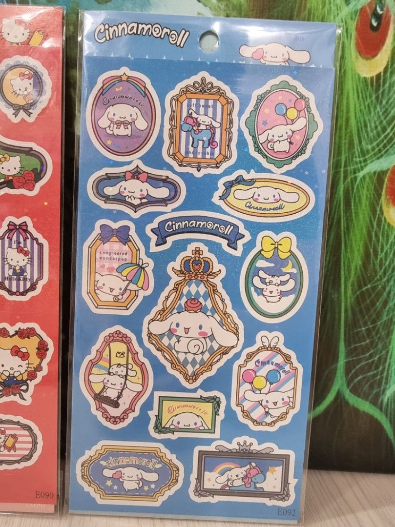 Cinnamon Roll and Hello Kitty Stickers, Hobbies & Toys, Stationery ...