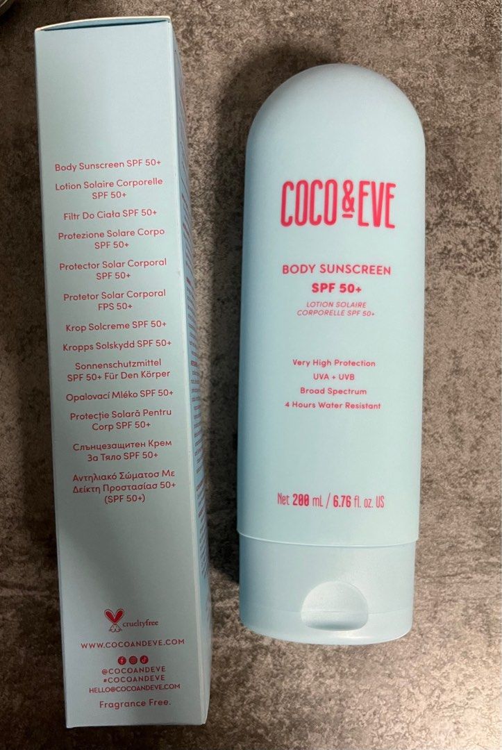 Coco&Eve Body Sunscreen SPF 50+ (200ml), Beauty & Personal Care, Bath ...