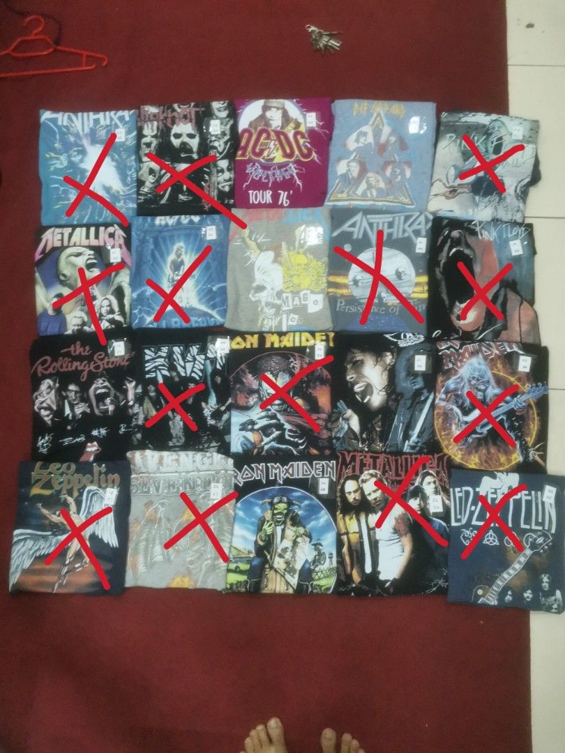 Combo Tshirt band bundle Metallica/led zeppelin/iron maiden /avenged ...