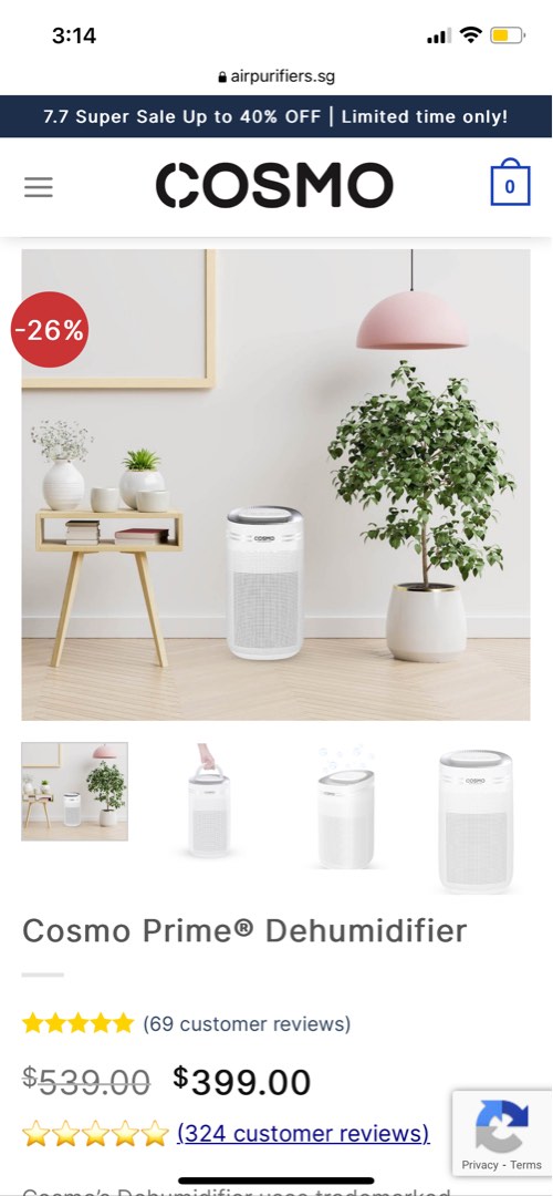 Cosmo prime dehumidifier, Furniture & Home Living, Furniture, Other ...