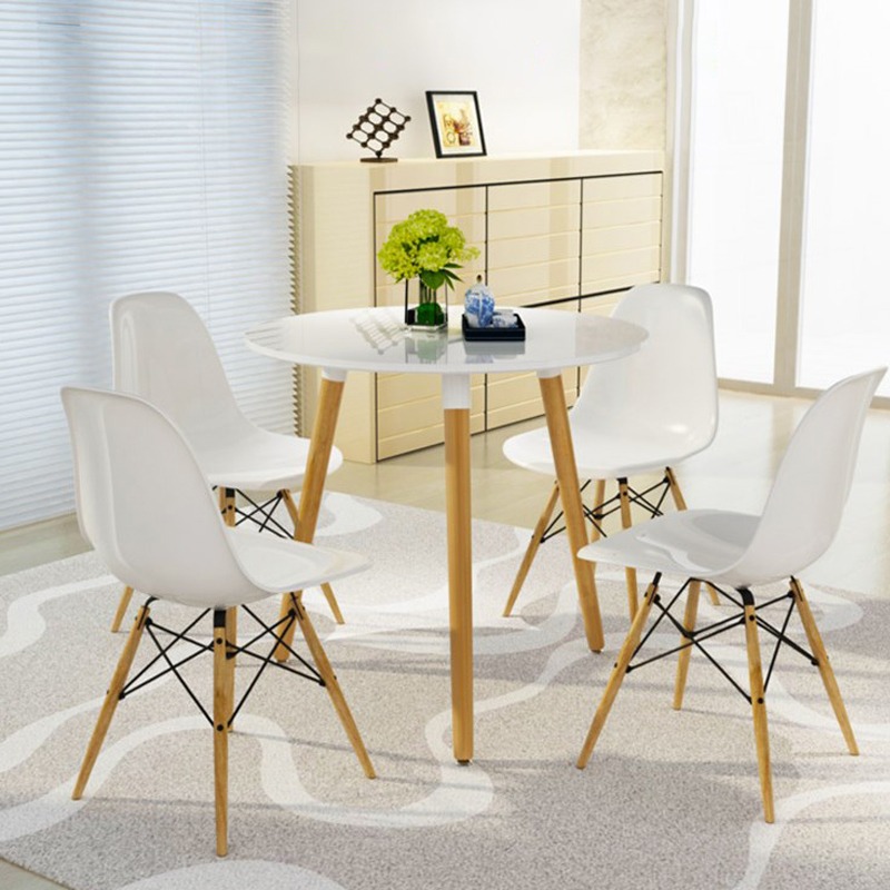 Creative family small round table reception table Simple casual dining ...
